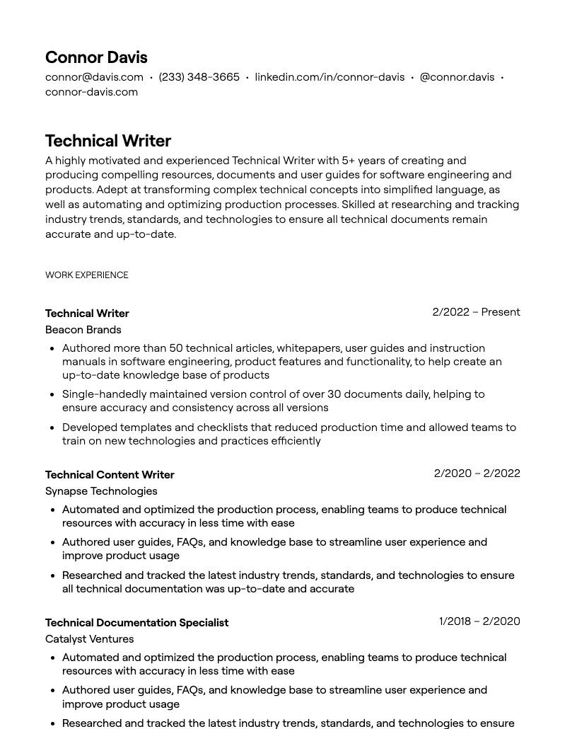 7 Content Writer Resume Examples with Guidance 